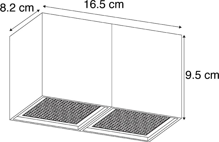 Designové bodové světlo černé 2-světlo - Qubo Honey