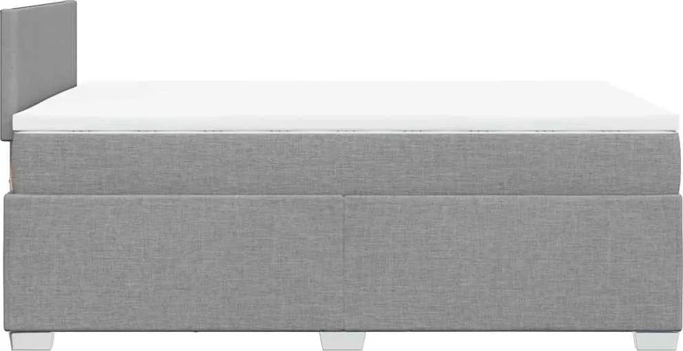 Box spring postel s matrací světle šedá 120x190 cm textil 3285820