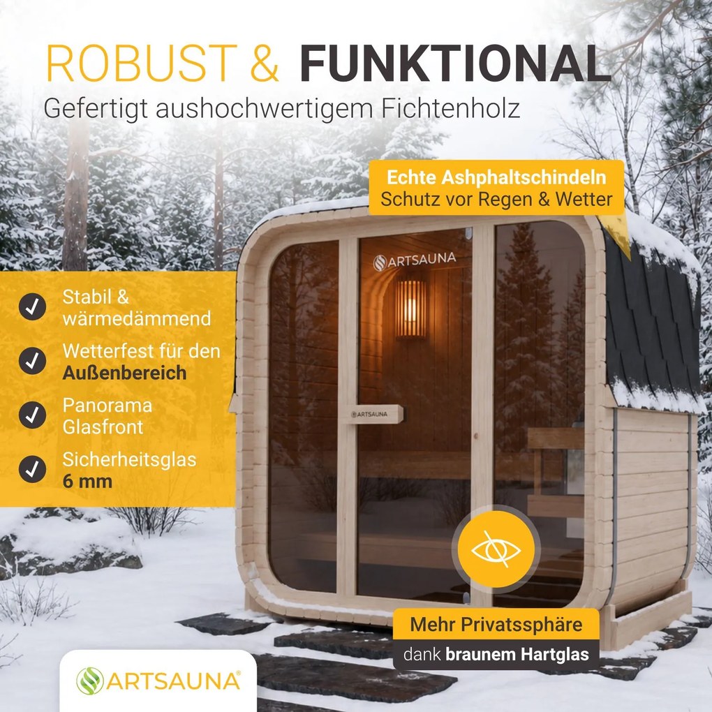 Artsauna Venkovní sauna Cube Fjora M