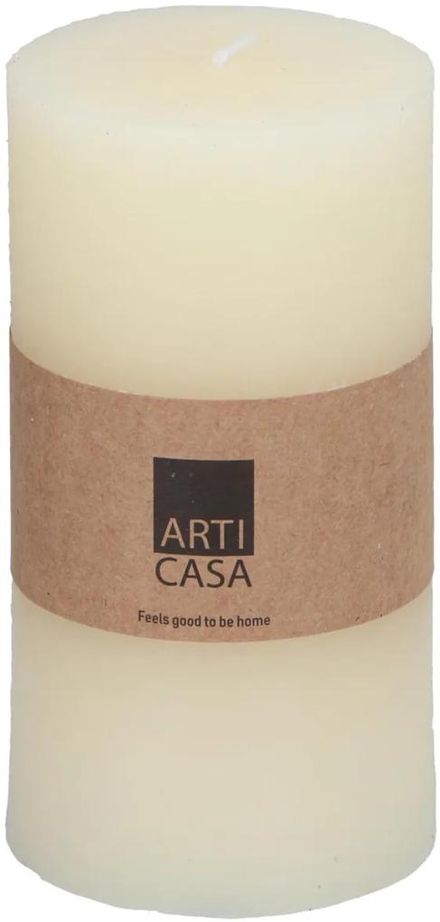 Sloupová svíčka Arti Casa, slonová kost, 7 x 13 cm