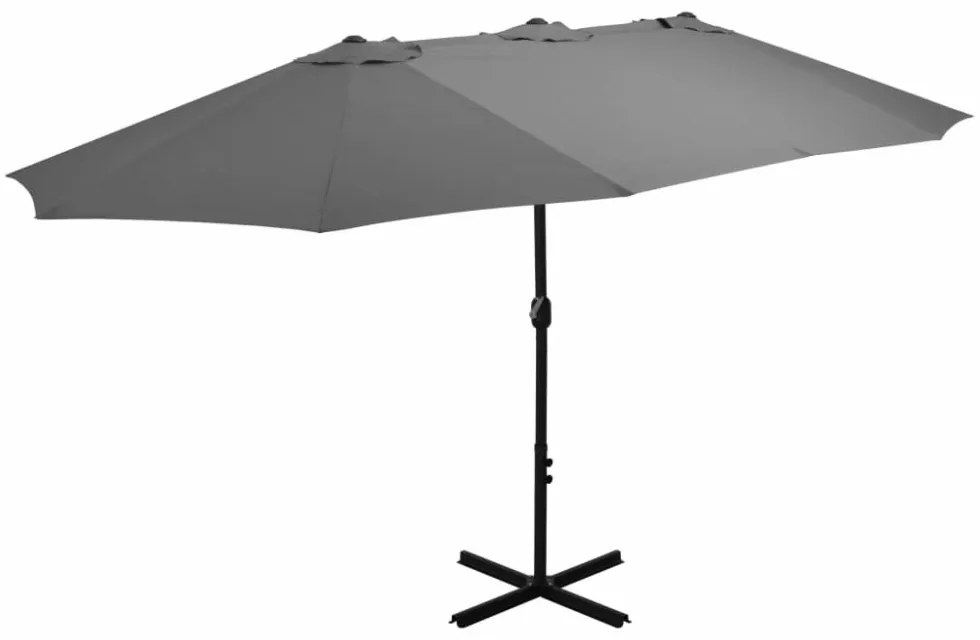 Zahradní slunečník s hliníkovou tyčí 460 x 270 cm
