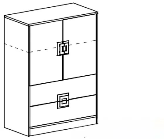 Dětský pokoj NICO 2 Domel barva: dub světlý/bílý mat/úchyt tyrkys/bílá