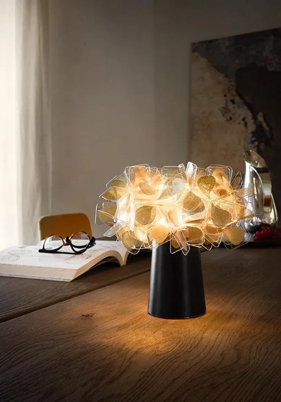 Slamp Stolní LED lampa CLIZIA BATTERY - MAMA NON MAMA Barva: Černá, Barva podstavce: černá