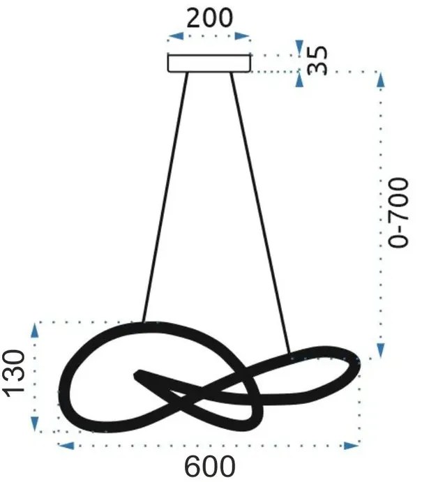 Stropní svítidlo APP814-CP černé