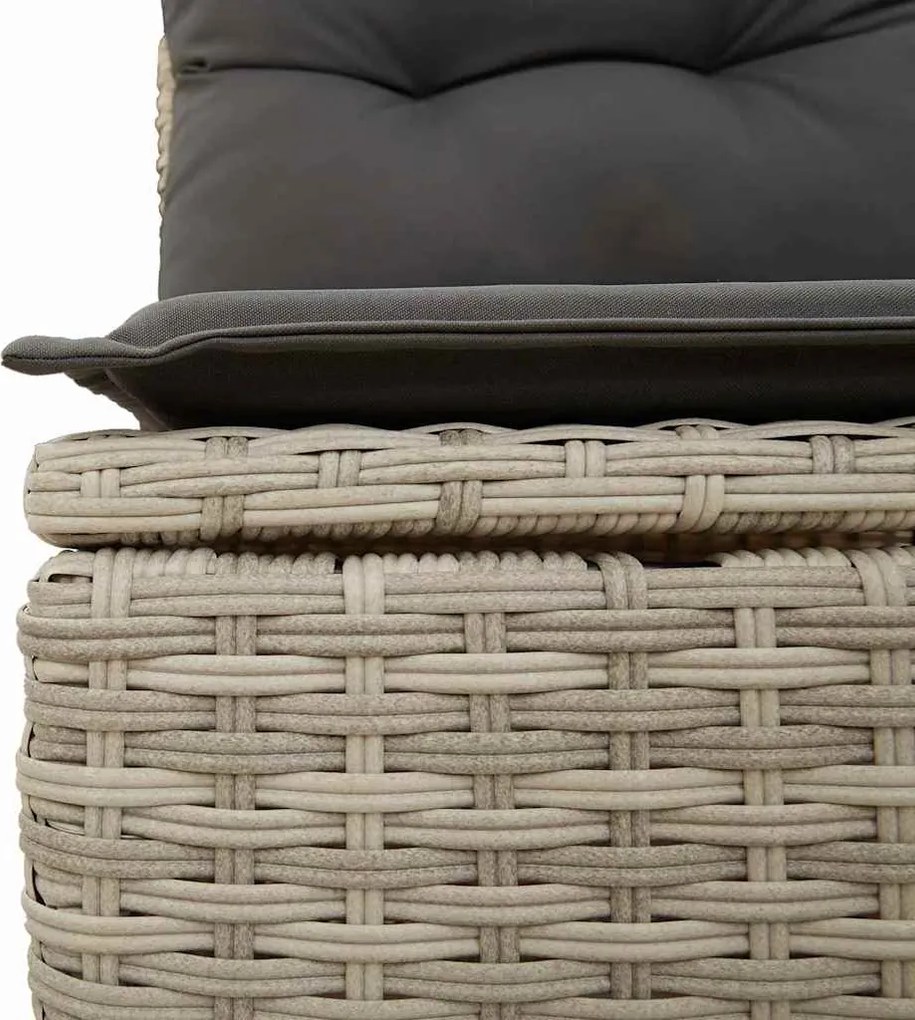 Set pohovek 6 ks 5-Počet míst Světle šedá polyratan 3346262