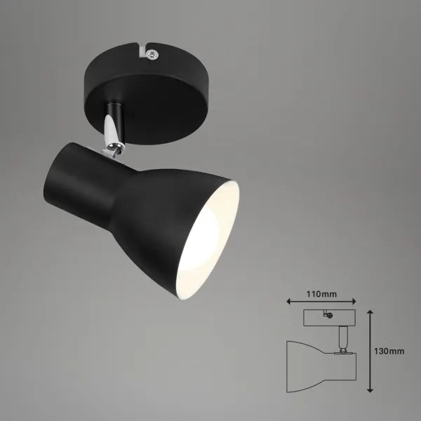 Briloner 10698889 - Nástěnné bodové svítidlo 1xE14/25W/230V černá