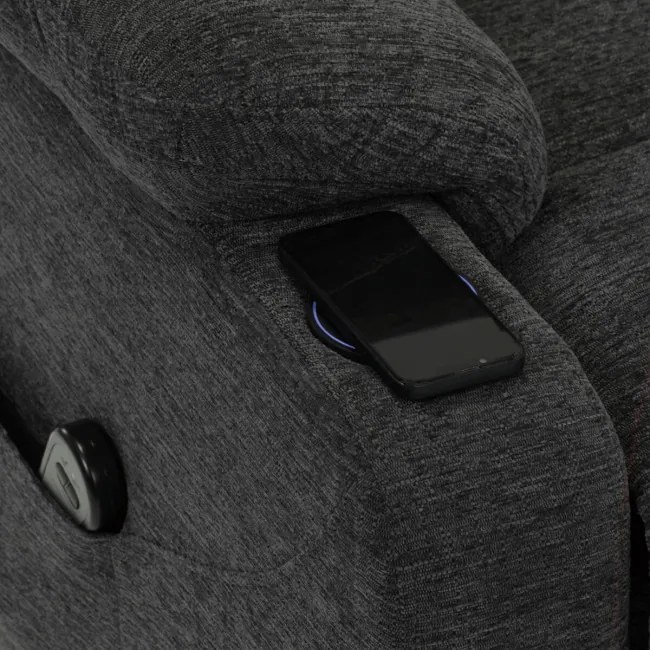 Polohovací křeslo šedé, elektrické TV-S8348 GREY2