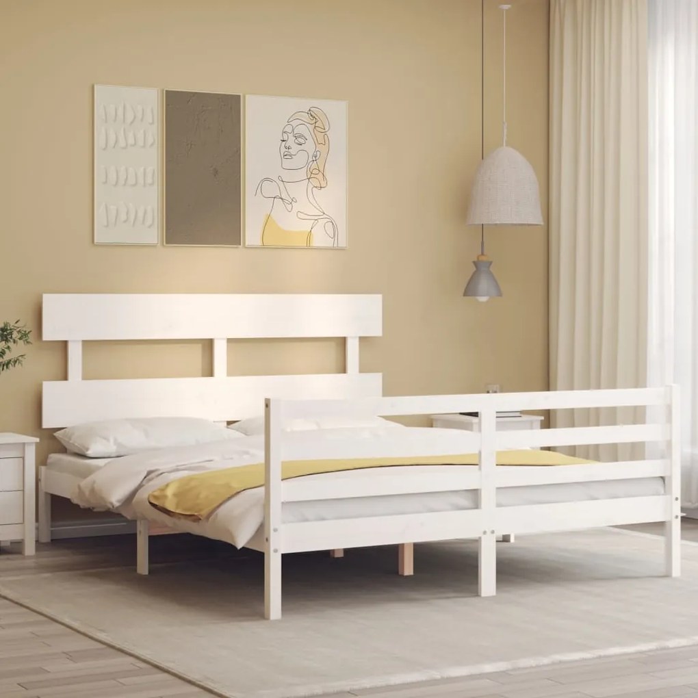 Rám postele s čelem 90 x 200 cm masivní dřevo