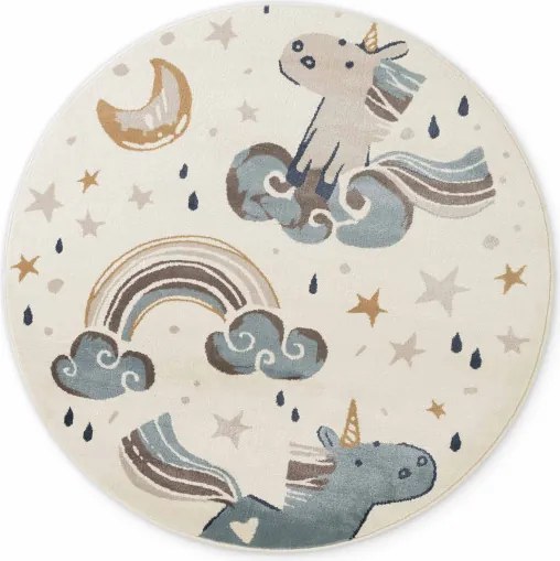Koberec Hanse Home ADVENTURES UNICORN krémový kruh Biano.cz