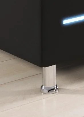 M&B postele Boxspring postel SEJOUR bez úložného prostoru s LED Velikost postele: 140 × 200 cm, Výběr matrace: Taštičková zónová matrace - měkká (70–…