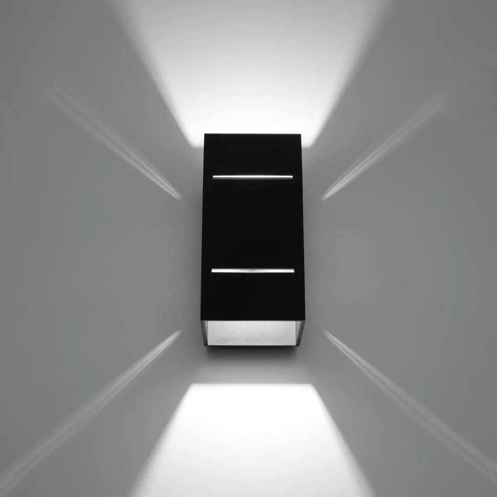 Sollux Lighting Nástěnné svítidlo BLOCCO Černá