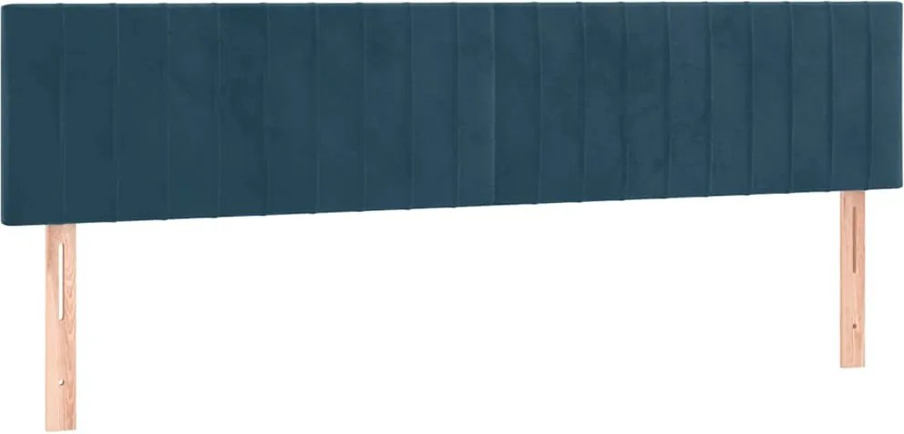 Box spring postel s matrací tmavě modrá 160x200 cm samet 3141435