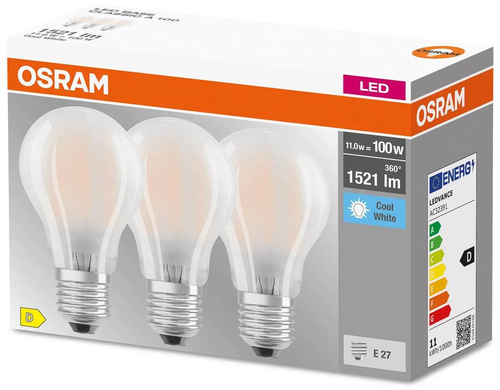 OSRAM LED žárovka E27 Base CL A 11W 4 000K matná 3