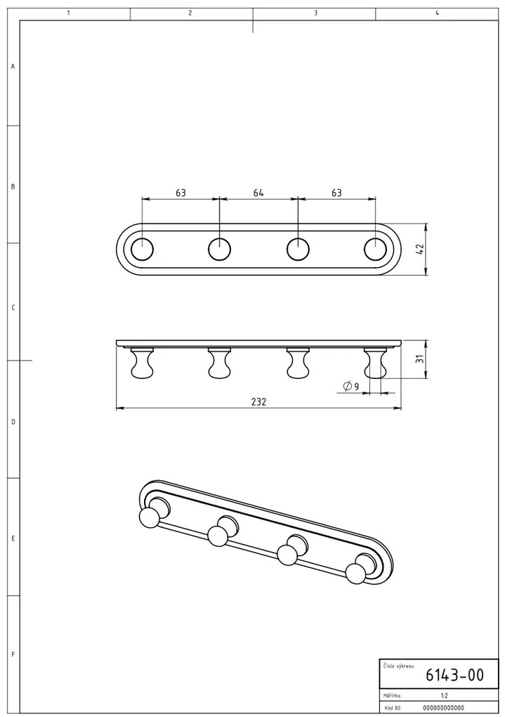 Novaservis - Čtyřháček Metalia 1 chrom, 6143,0