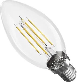 LED žárovka Filament svíčka, E14, 3,4 W (40 W) , 470 lm