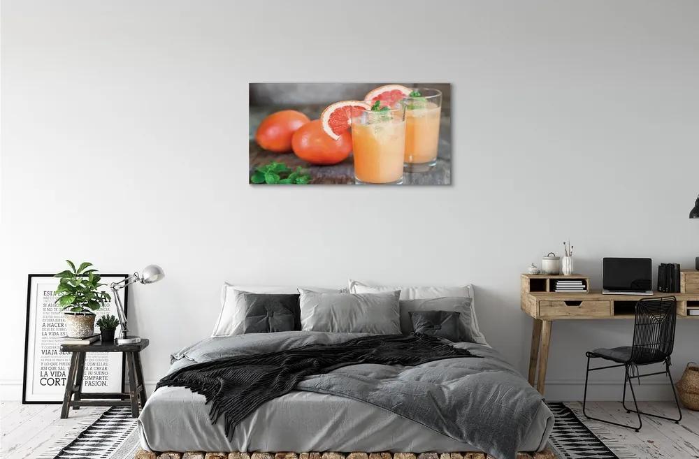 Obraz na skle grapefruit koktejl 125x50 cm
