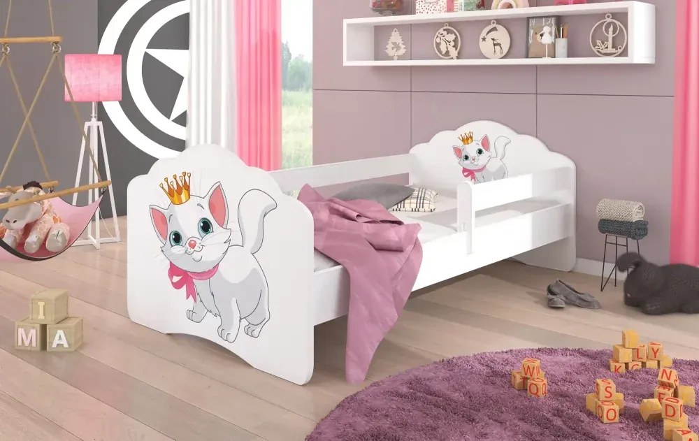 Postel s matrací a zábranou CASIMO CAT 140x70