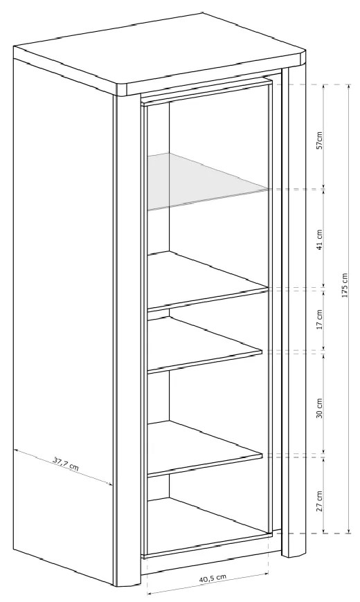 Obývací stěna LIVINIO | 5 dílů | 232,5 cm + 144 cm + 110x63 cm | sestava B | V CENĚ LED LIŠTY | ribbeck/bílá lesk