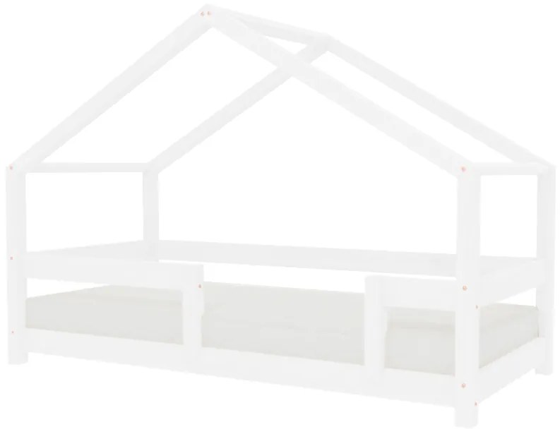Benlemi Dětská domečková postel LUCKY s pevnou bočnicí Barva: Tmavě šedá, Rozměr: 120 x 200 cm