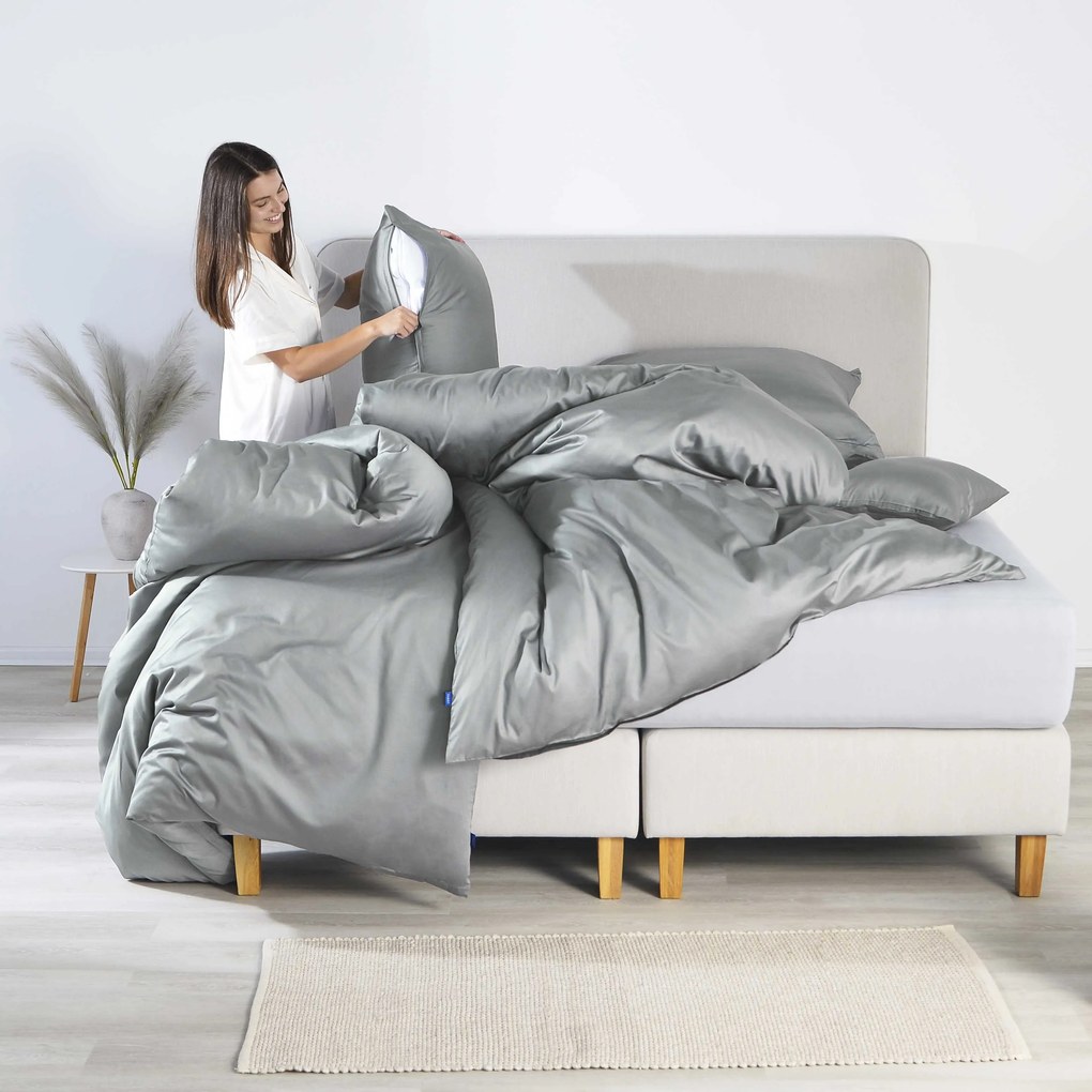 Saténové prodloužené povlečení Moonlight Shadow Velikost: 140 x 220 + 70 x 90