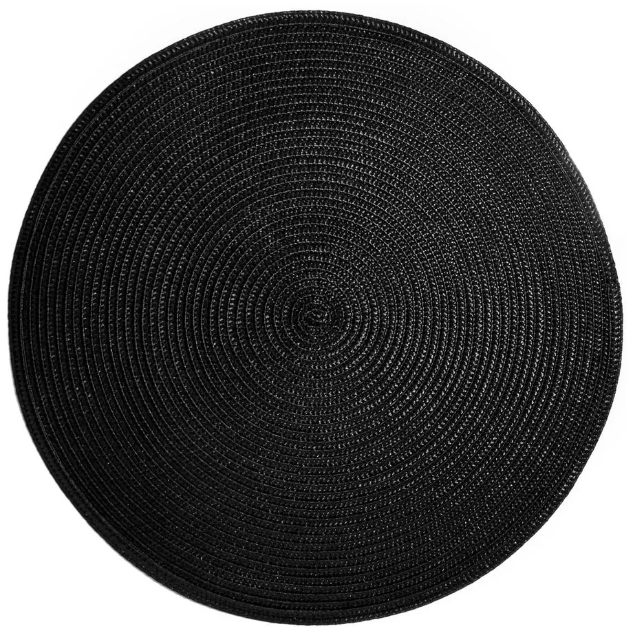 AMBIENTE Prostírání kulaté 38 cm - černá