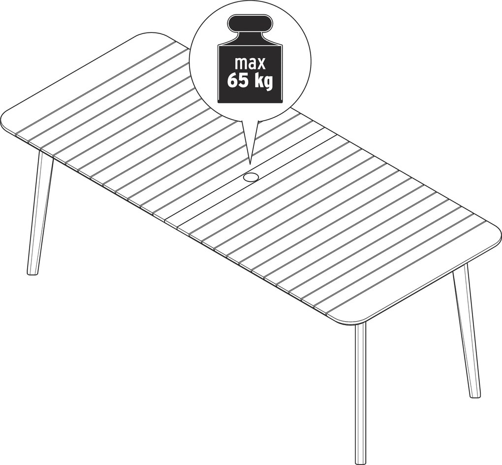 Tchibo - Dvojitý rozkládací stůl z teakového dřeva - barva: hnědá