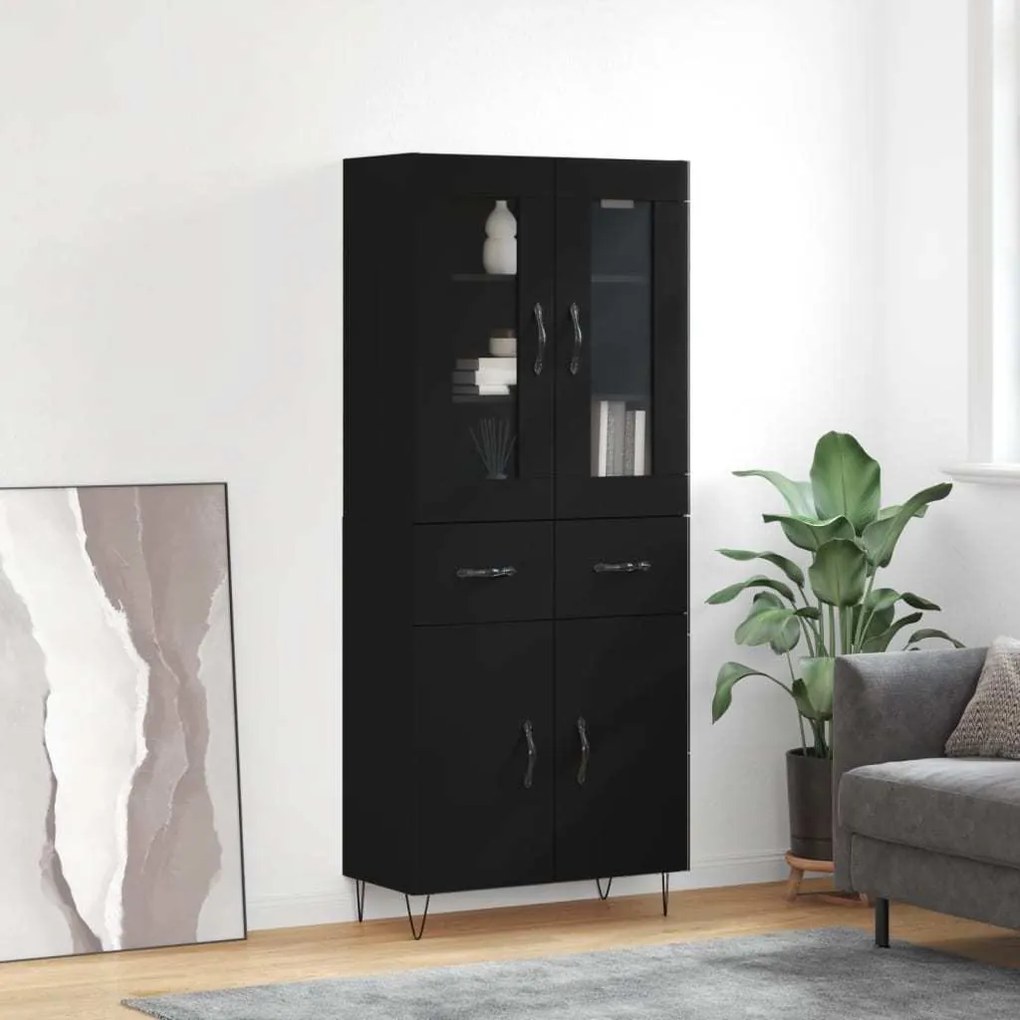 vidaXL Skříň highboard 69,5 x 34 x 180 cm kompozitní dřevo [3198562] Barva: kouřový dub