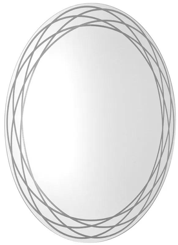 Sapho, RINGO LED podsvícené kulaté zrcadlo se vzorem, průměr 80cm, RN080