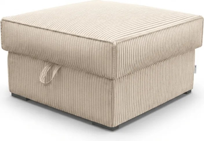 Taburet SMART COSARO XL s úložným prostorem 71x71 cm, krémový