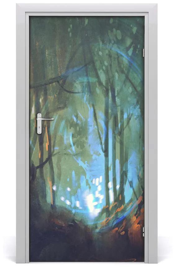 Samolepící fototapeta na dveře Tajuplný les 85x205 cm