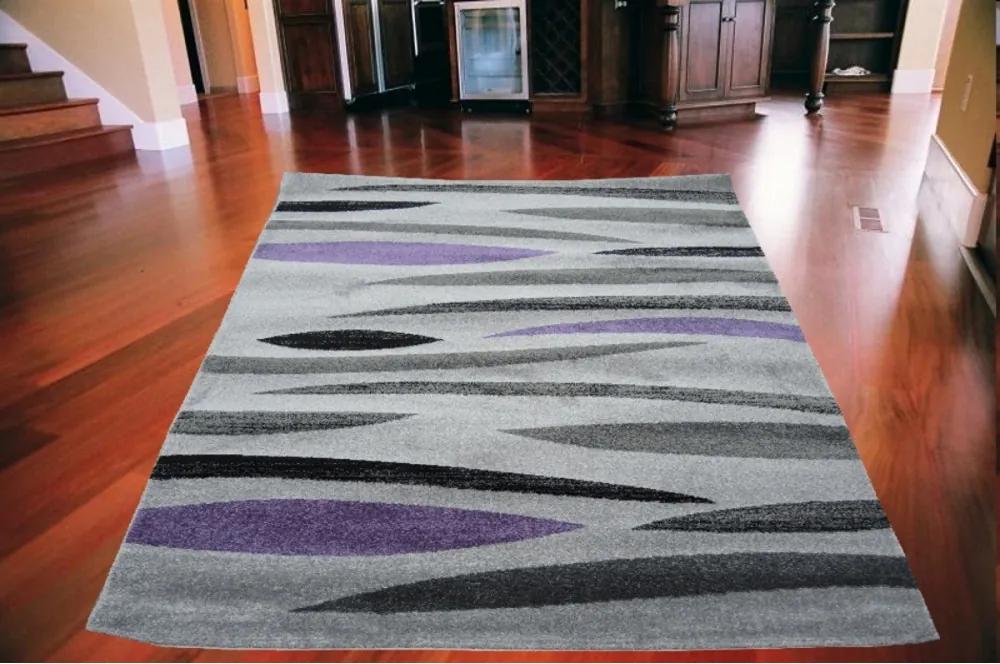 Kusový koberec Fantazie šedo fialový, Velikosti 80x150cm