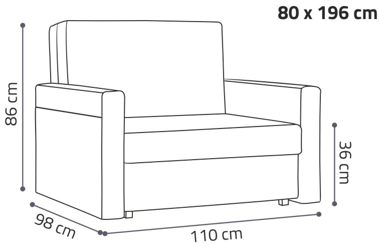 FN Rozkládací křeslo Vivian Mel I růžová/šedá