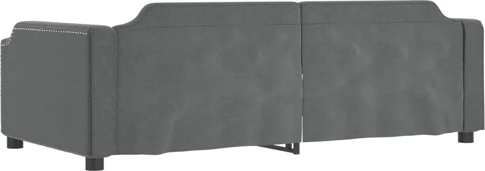 Válenda s přistýlkou tmavě šedá 90 x 200 cm textil 3197635