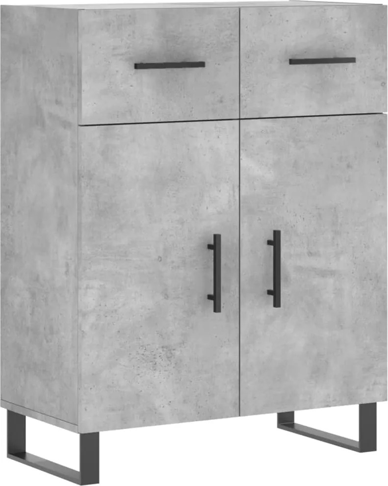 Skříň highboard betonově šedá 69,5x34x180 cm kompozitní dřevo 3198173