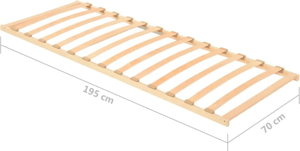 Lamelový rošt postele s 13 lamelami 70 x 200 cm 327255