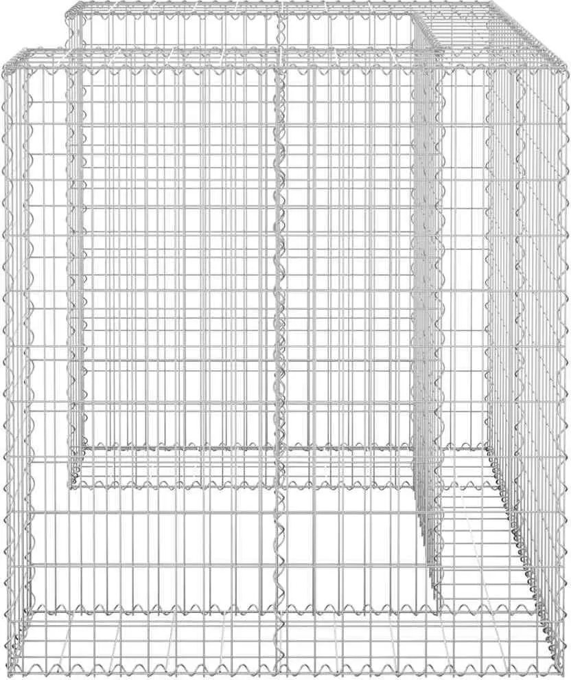 vidaXL Gabionová zástěna pro popelnici pozinkovaná ocel 110x100x110 cm [151298]