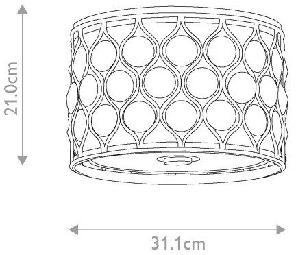 Feiss FE-LUCIA-F - Stropní svítidlo LUCIA 2xE27/60W/230V