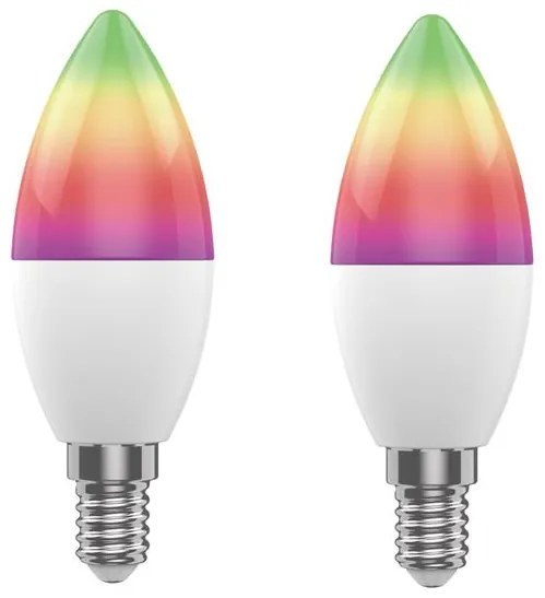 Smart LED žárovka E14 5W RGB CCT WOOX R9075/2pack WiFi Tuya sada 2ks