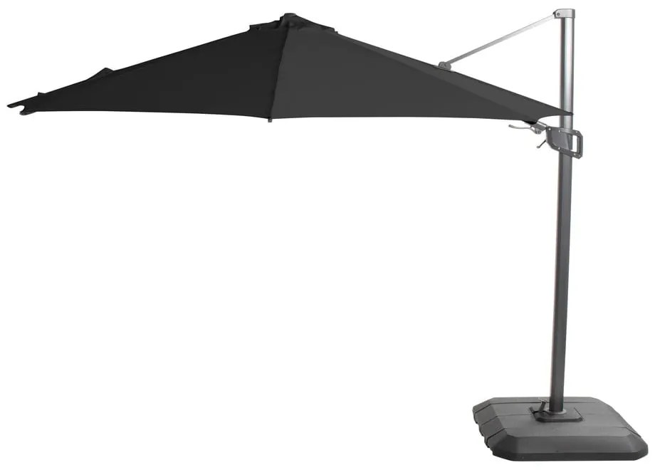 Černý slunečník ø 350 cm Shadowflex Deluxe – Hartman
