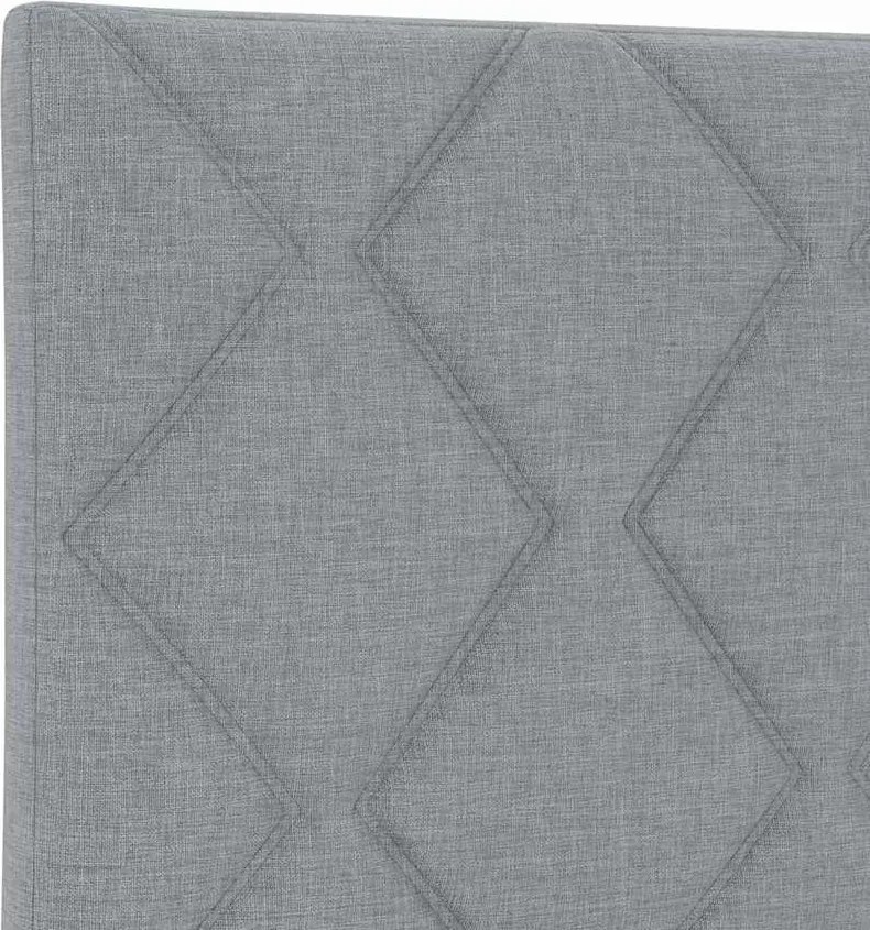 Rám postele s čelo Světle šedá 90 x 190 cm textil 3344767