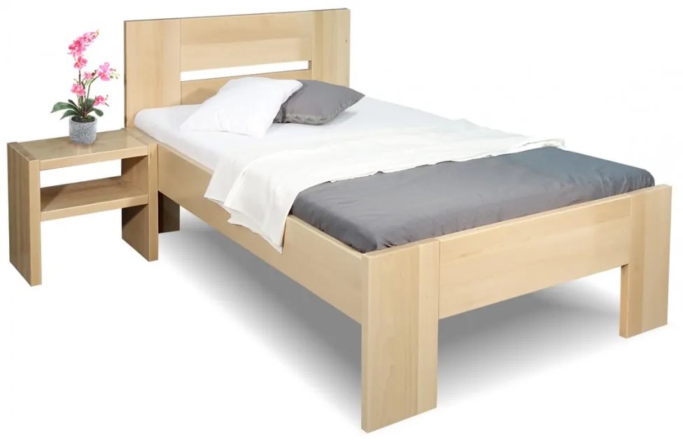 Zvýšená postel z masivu Matěj, , masiv buk , 80x200 cm