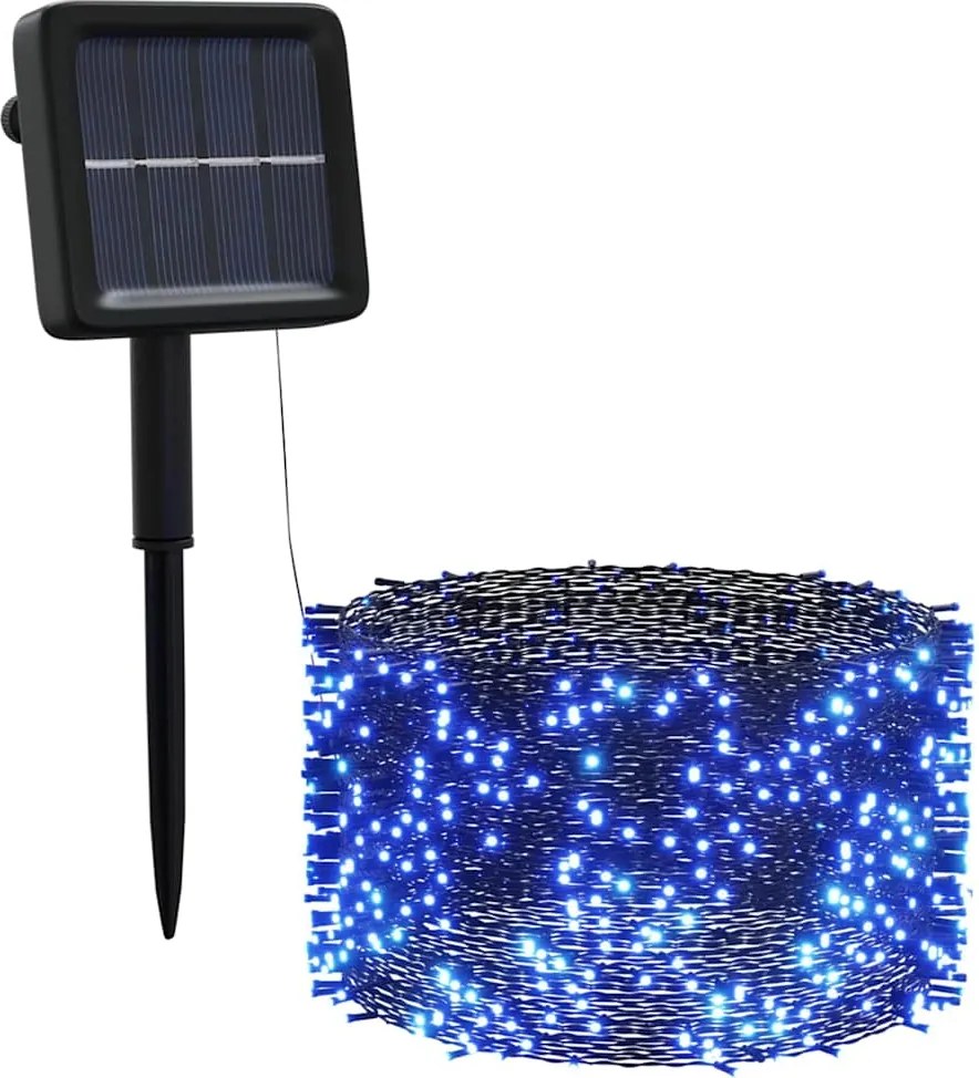 Solární světelné řetězy 5 ks 5 x 200 LED modré dovnitř i ven 328953
