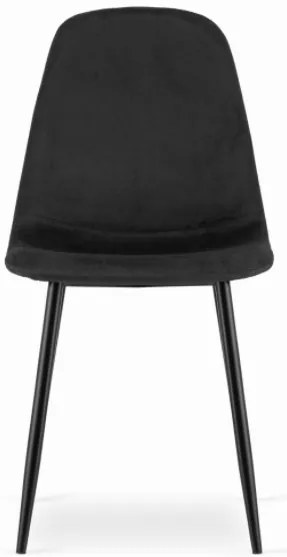 Sametová židle Lagos černá