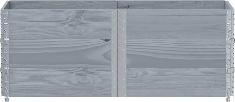 Zahradní truhlík šedý 150 x 50 cm masivní borové dřevo 3295437