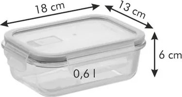 TESCOMA Dóza FRESHBOX GLASS 0,6 l, obdélníková
