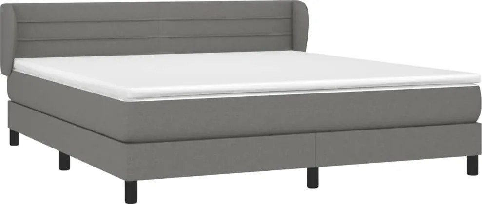 Box spring postel s matrací tmavě šedá 160x200 cm textil 3126334
