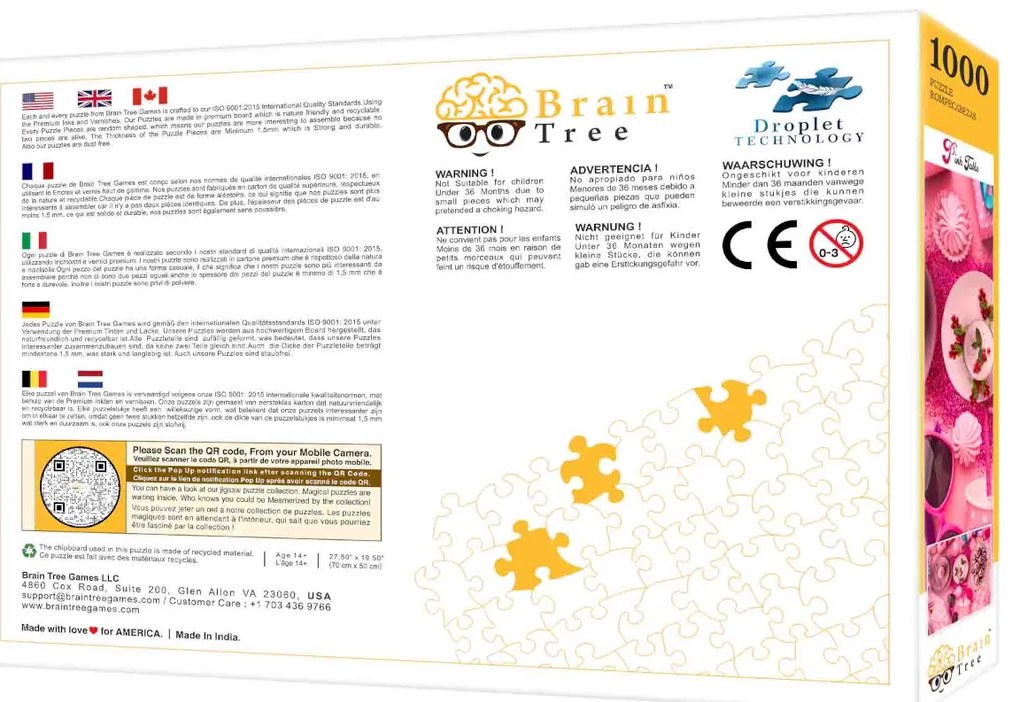 Brain Tree Puzzle Růžově prostřeno 1000 dílků