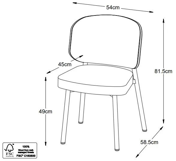 Designová jídelní židle Salgado bílá