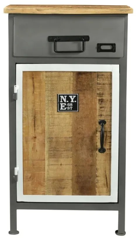 furniture-nabytek.cz - Masivní koupelnová skříňka Pineford z mangového dřeva, lakovaná, vícebarevná – 45×35×80 cm