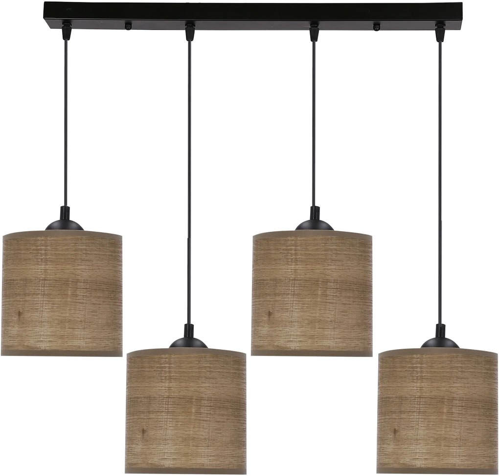 Candellux Legno závěsné svítidlo 4x40 W černá 34-18366